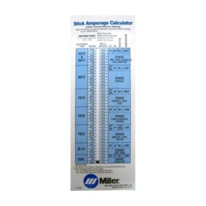 miller electric 171087 caculator,stick welding