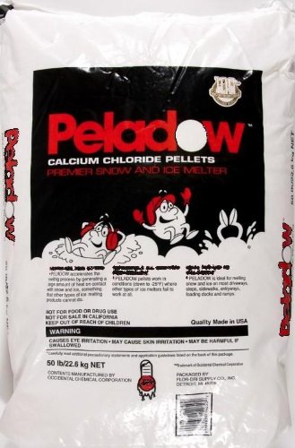 Peladow Calcium Chloride Pellets Snow and Ice Melter, 50 lb.