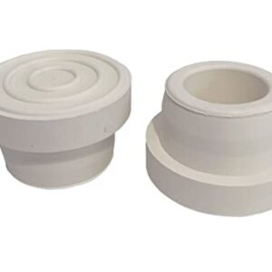 Set of Two White Ladder Bumpers for Swimming Pool Ladders