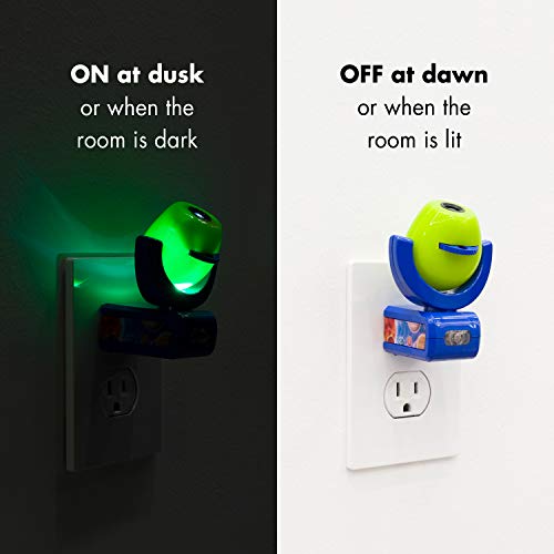 Projectables 13347 Six Image LED Plug-In Night Light, Green and Blue, Light Sensing, Auto On/Off, Projects Solar System, Earth, Moon, Safari, Aquarium, and Coral Reef on Ceiling, Wall, or Floor