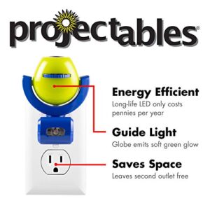 Projectables 13347 Six Image LED Plug-In Night Light, Green and Blue, Light Sensing, Auto On/Off, Projects Solar System, Earth, Moon, Safari, Aquarium, and Coral Reef on Ceiling, Wall, or Floor