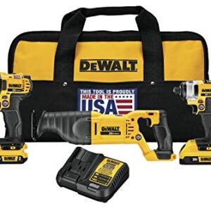 DEWALT 20V MAX Combo Kit, Compact 4-Tool (DCK420D2)