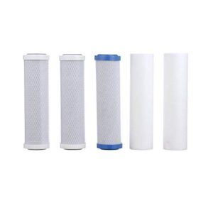 watts premier 500124 annual water filter replacement pack, 5 piece set, white/blue