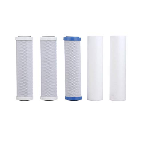 Watts Premier 500124 Annual Water Filter Replacement Pack, 5 Piece Set, White/Blue