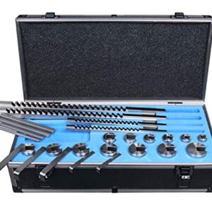 Accusize Industrial Tools No.70 Metric Hss Keyway Broach Set, 4 mm, 5 mm, 6 mm and 8 mm Keyway Size, Style B and C, 5100-0070