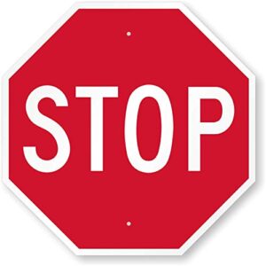 smartsign "stop" mutcd sign | 24" x 24" 3m diamond grade reflective aluminum