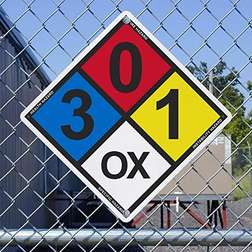 SmartSign - S-5531 NFPA Sign Kit (Placard, Digits & Symbols) | 17" Tall (Tip-to-Tip) Diamond Aluminum