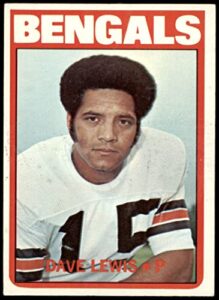 1972 topps # 237 dave lewis cincinnati bengals (football card) vg bengals stanford