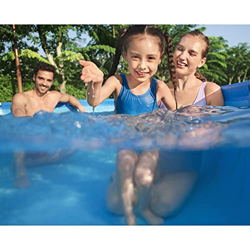 Bestway 12752E Steel Pro Above Ground Backyard Frame Pool for Kids & Adults, 15' x 48", Blue