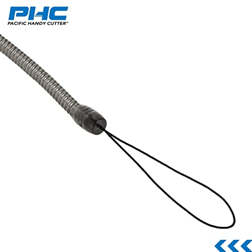 Pacific Handy Cutter CL36 Clip-On Coil Lanyard, For Utility Knives, Safety Cutters, and Hand Tools, Extends to 48 Inches, Safe Tool Retention