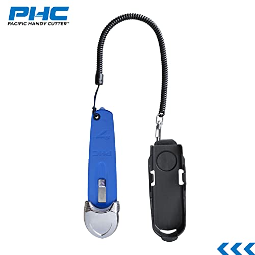 Pacific Handy Cutter CL36 Clip-On Coil Lanyard, For Utility Knives, Safety Cutters, and Hand Tools, Extends to 48 Inches, Safe Tool Retention