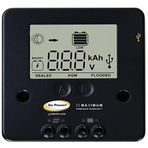 go power! gp-pwm-10-fm digital solar controller , black