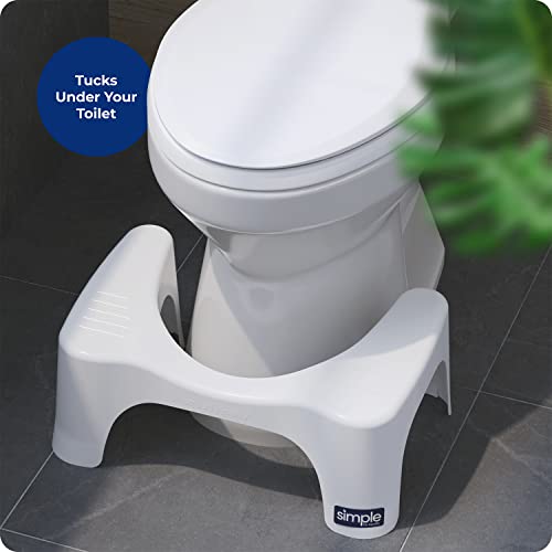 Squatty Potty Simple Toilet Stool, White, 7"