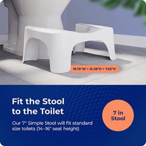 Squatty Potty Simple Toilet Stool, White, 7"