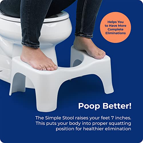 Squatty Potty Simple Toilet Stool, White, 7"