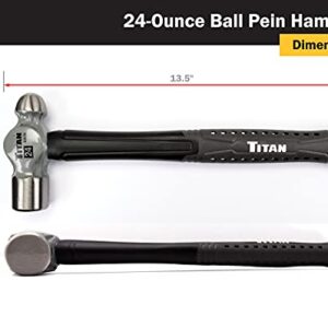 Titan Shop Iron 63016 24 oz. Ball Pein Hammer