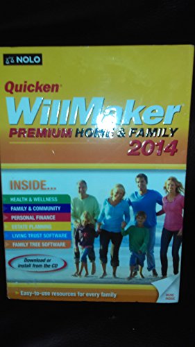 Quicken WillMaker Premium 2014 Home & Family - with Living Trust Maker software