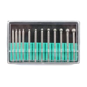 universal 12 piece shank diamond burr rotary tool set