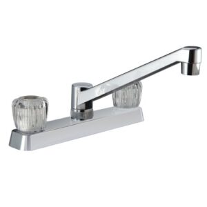 dura faucet df-pk600a-cp rv kitchen sink faucet with crystal acrylic knobs (chrome)