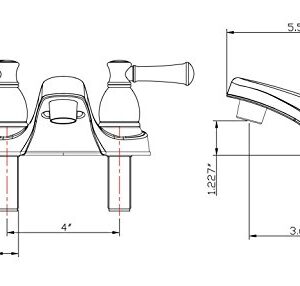 Dura Faucet DF-PL700L-VB RV Bathroom Faucet with Classical Hot and Cold Handles (Venetian Bronze)