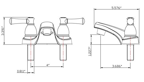 Dura Faucet DF-PL700L-VB RV Bathroom Faucet with Classical Hot and Cold Handles (Venetian Bronze)