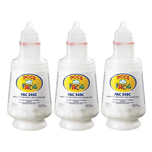 Pool FROG Pac 540C 6.16 lbs., Replacement Chlorine Cartridges – Pack of 3, use with Pool FROG XL Pro for Pools up to 40,000 gallons