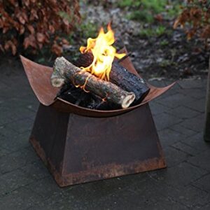 Esschert Design Rusted Steel Fire Bowl