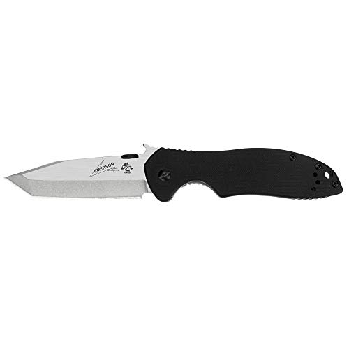 Kershaw Emerson CQC-7K Folding Pocket Knife, 3.25 inch Tanto Blade, Textured G10 Front, Manual Open, 5 oz