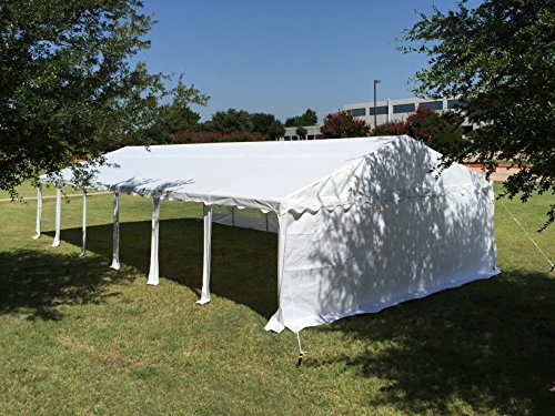 40'x20' PE Party Tent White - Heavy Duty Wedding Canopy Carport Shelter - with Storage Bags - by DELTA Canopies