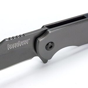 Kershaw Ember Pocketknife, 2" 8Cr13MoV Stainless Steel Drop Point Blade, Compact Folding Knife, Assisted Opening