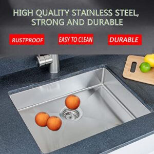 Wells Handcrafted 23-inch 18-gauge Undermount Single Bowl ADA Compliant Stainless Steel Kitchen Sink