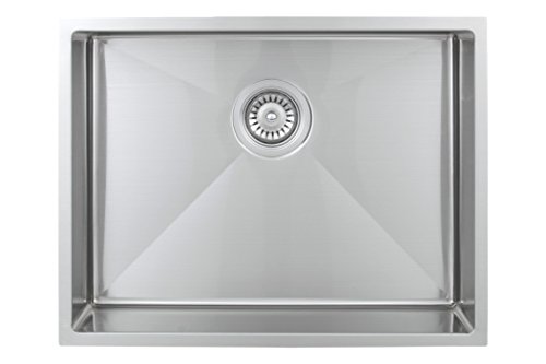 Wells Handcrafted 23-inch 18-gauge Undermount Single Bowl ADA Compliant Stainless Steel Kitchen Sink