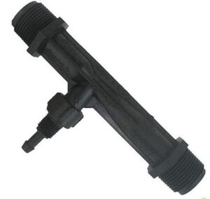 mazzei (1583a-pp) gas/liquid injector - polypropylene black 1.5" mnpt