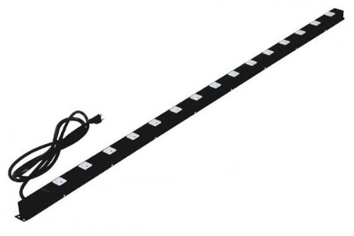 60" 15 Outlet Metal Power Strip, 5159