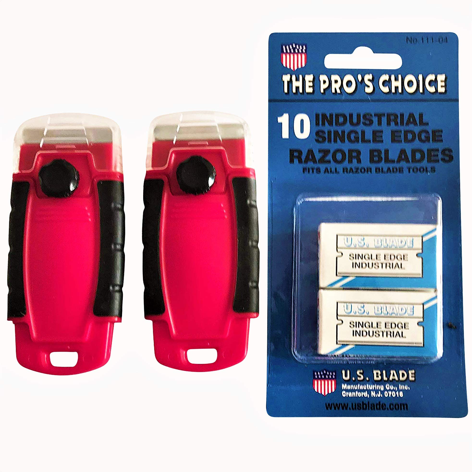 Razor Scraper Combo 2 Pack with 10 Razor Blades US Made