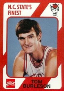 tom burleson basketball card (n.c. north carolina state) 1989 collegiate collection #34