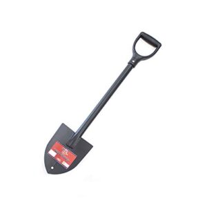 bully tools 92712 14-gauge round point trunk shovel with poly d-grip handle