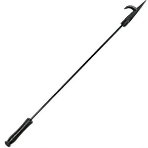 sunnydaze large steel black fire pit poker, 27 inch long