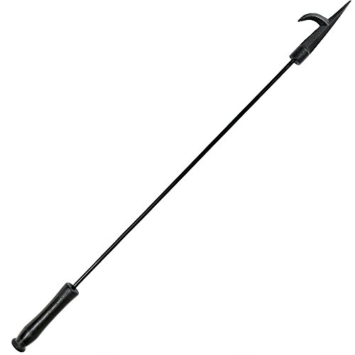 Sunnydaze Large Steel Black Fire Pit Poker, 27 Inch Long