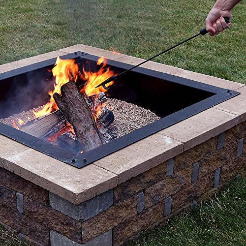 Sunnydaze Large Steel Black Fire Pit Poker, 27 Inch Long