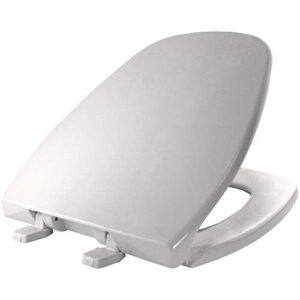 bemis 1240200 000 eljer emblem plastic toilet seat, round, white