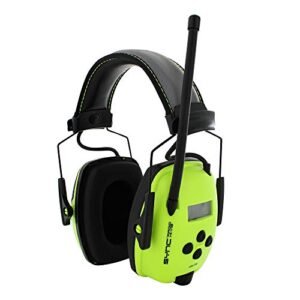 howard leight by honeywell sync hi-visibility digital am/fm radio earmuff (1030390),bright yellow/green, unisex