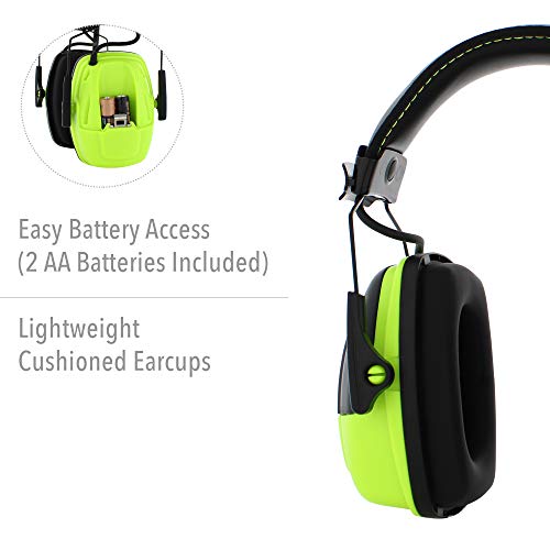 Howard Leight by Honeywell Sync Hi-Visibility Digital AM/FM Radio Earmuff (1030390),Bright Yellow/Green, Unisex