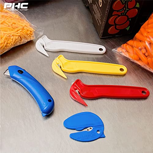 Pacific Handy Cutter RSC-432 Restaurant Safety Cutter with Auto-Locking Safety Hood, Disposable, Food-Safe NSF Certified Safety Box Cutter