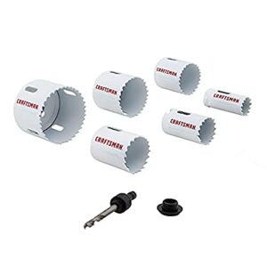 craftsman hole saw kit, bi-metal set, 7piece (cmah1set7)