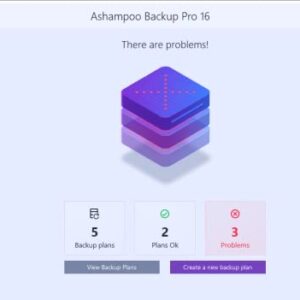 Ashampoo Backup Pro 16 - 3 PC Family License - Compatible with Windows 11, 10 - Unlimited time license