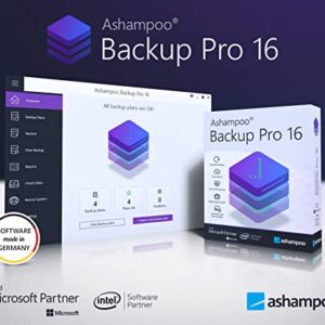 Ashampoo Backup Pro 16 - 3 PC Family License - Compatible with Windows 11, 10 - Unlimited time license