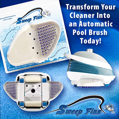 Sweep Fins Pool Vac Wings Replacement Kit for Hayward Pool Vacuum Models - Wings with Bristles That Brush Plaster, Pebble and Vinyl Surfaces