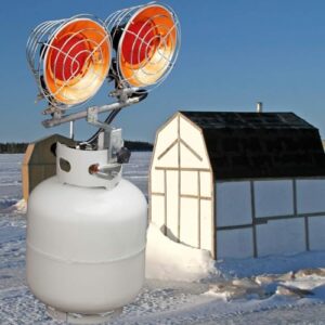 ProCom Tank-Top Propane Heater - Double Burner, 30,000 BTU, Model# PCTT30, Silver