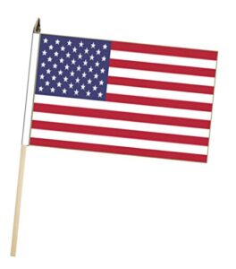 usa stick flags - one dozen stick flags - 12" x 18"